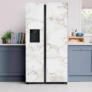 Fridge Vinyl Decal | Fridge Wrap | Refrigerator Skin | Side by Side ...