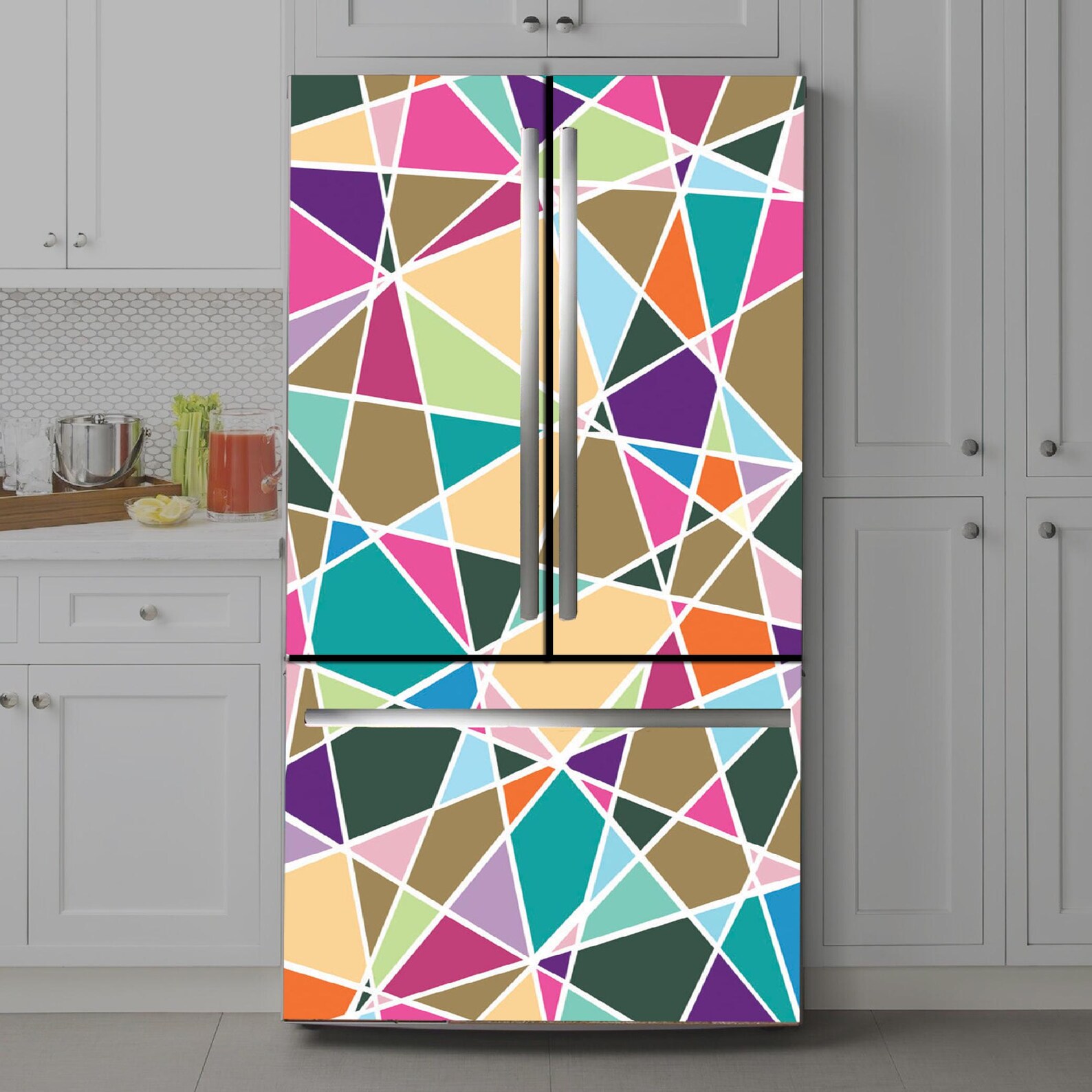 Peel & Stick Refrigerator Wrap | Removable Vinyl Fridge Cover ...