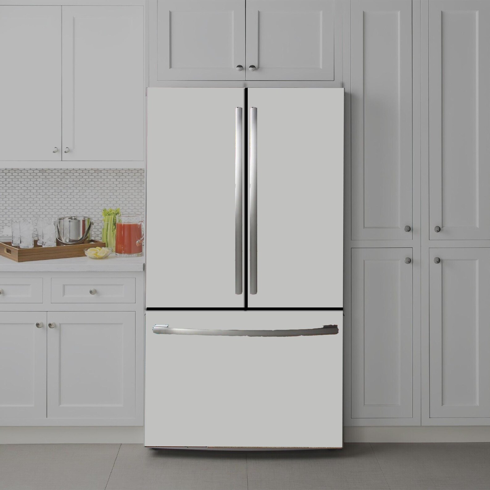 Charcoal Gray Fridge Wrap – Matte Vinyl Appliance Decal, Peel Stick ...
