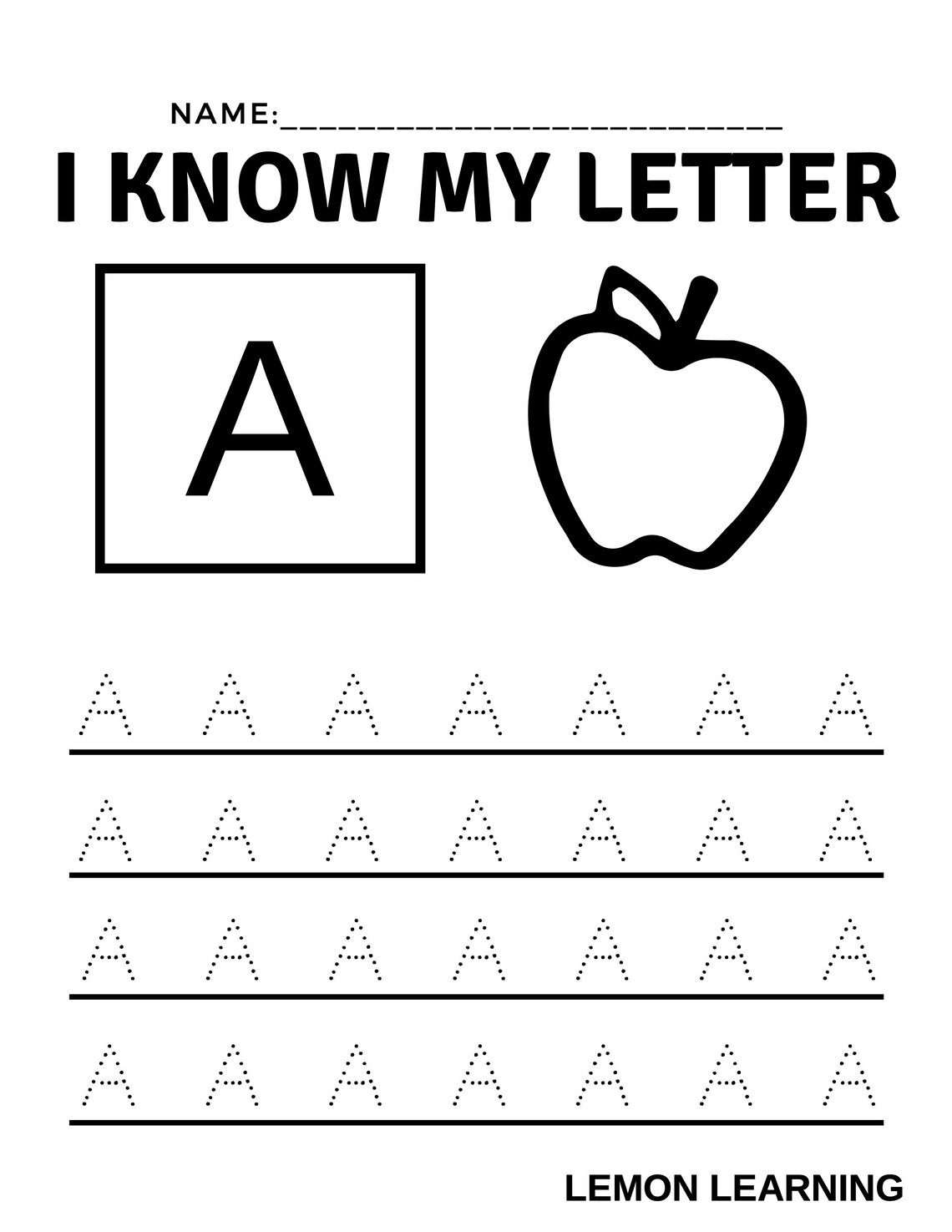 I Know My Letters! Alphabet Tracing Worksheets for Homeschool and ...