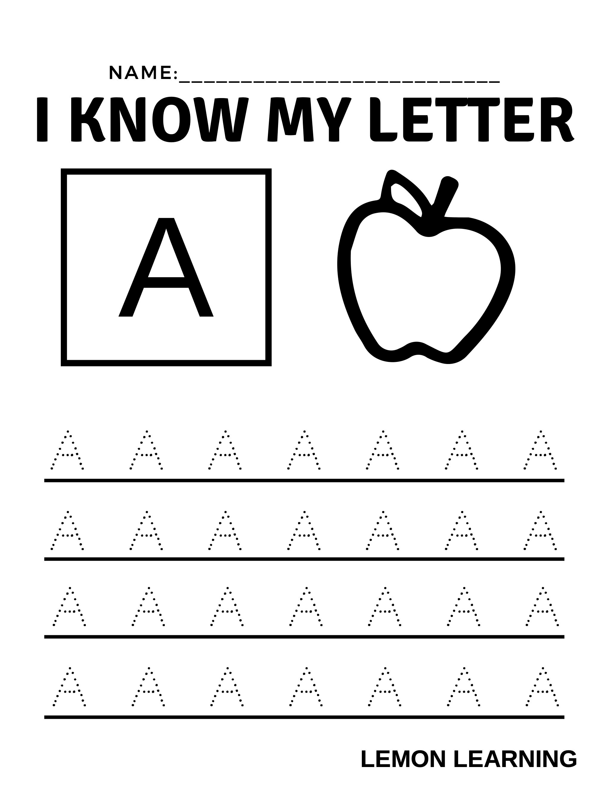 I Know My Letters! Alphabet Tracing Worksheets for Homeschool and ...