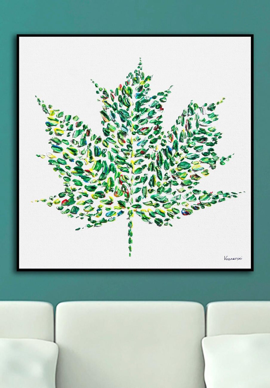16" Maple Leaf,wall Art Maple Leaf,abstract Original Tree Leaf ...