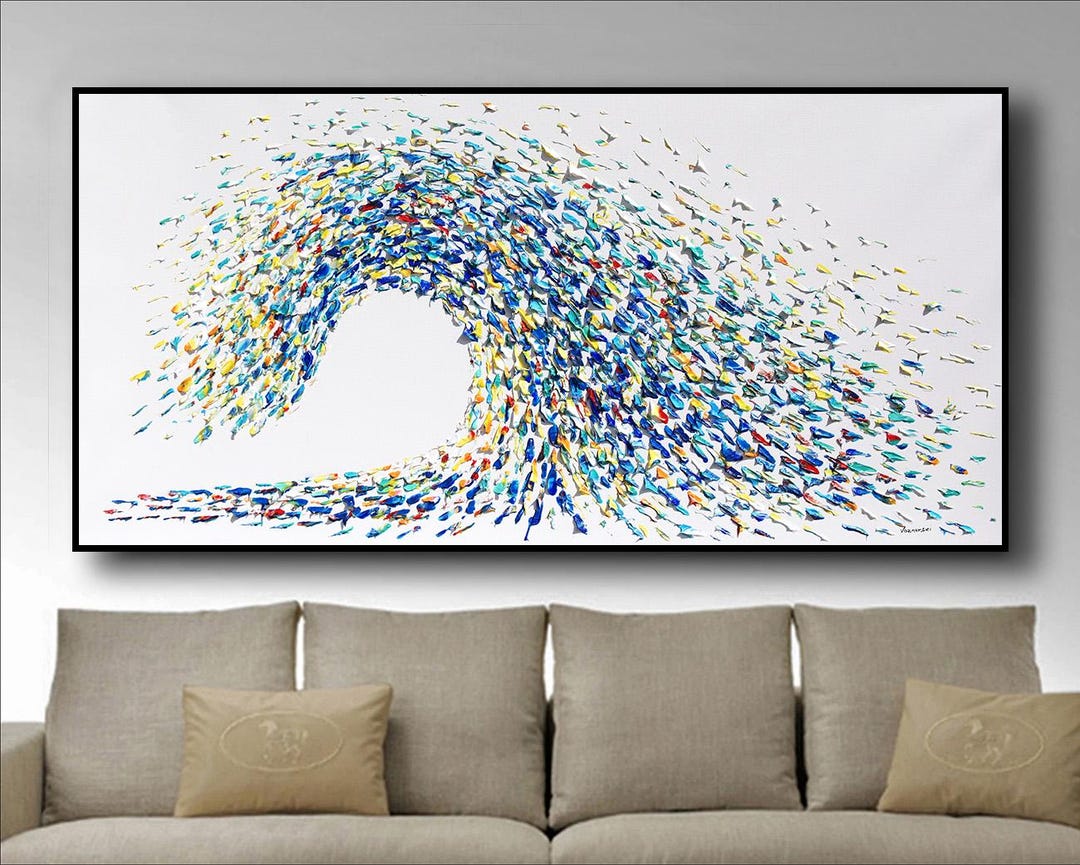 Wave 58",ocean Wave,signature Original Abstract Acrylic Painting,super ...