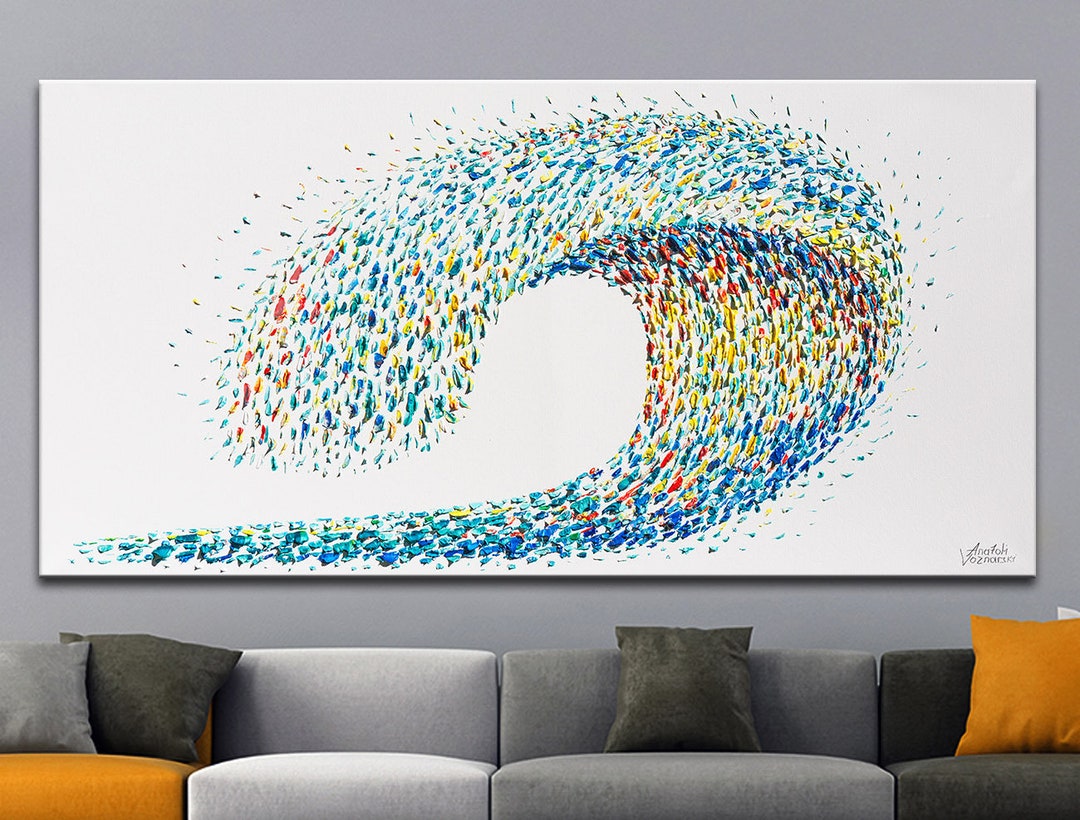 Wave 58",ocean Wave,signature Original Abstract Acrylic Painting,super ...