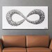 Infinity Symbol 48",beautiful Abstract Black White Painting on Canvas ...