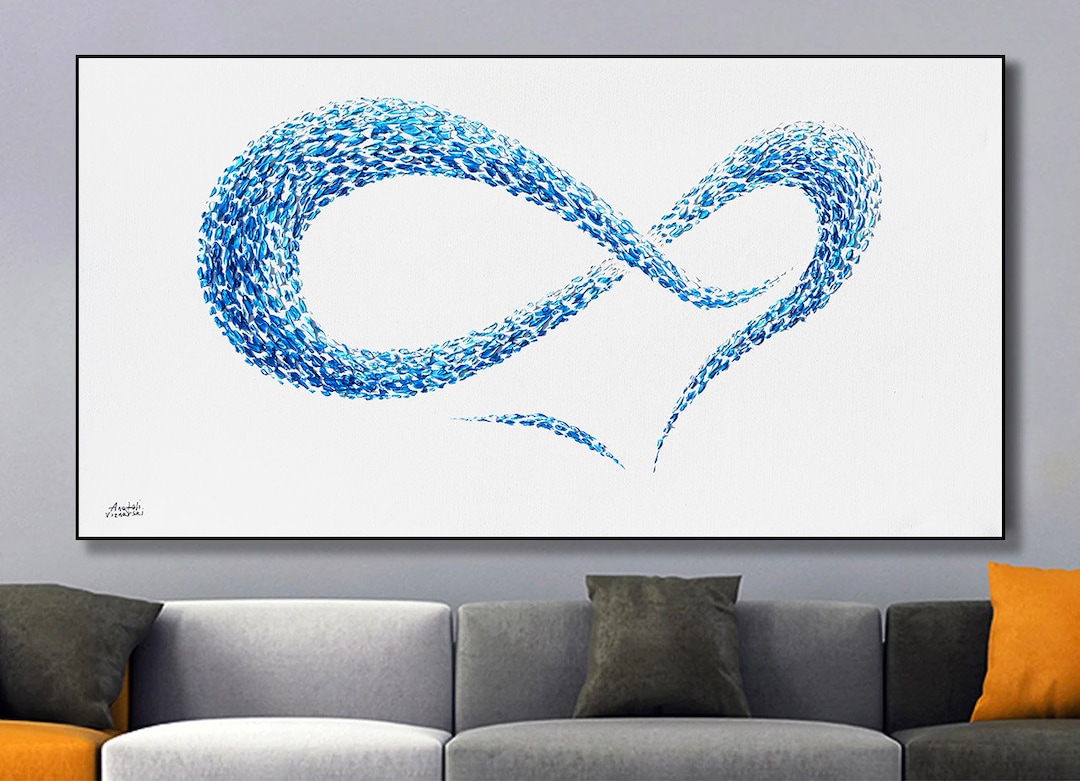 Infinity Love 48",infinity Love Symbol,beautiful Abstract Painting on ...