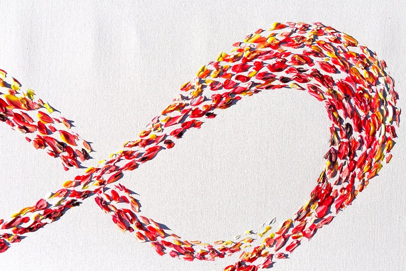 Infinity Love 48",infinity Symbol,beautiful Abstract Painting on Canvas ...