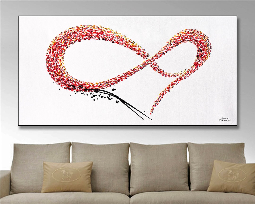 Infinity Love 48",infinity Symbol,beautiful Abstract Painting on Canvas ...