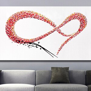 Infinity Love 48",infinity Symbol,beautiful Abstract Painting on Canvas ...