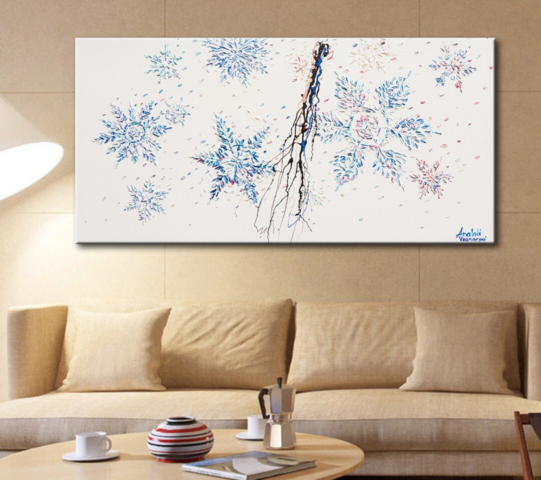 Beautiful Snowflakes,48,modern Acrylic Painting,snowflake,thick Layer ...