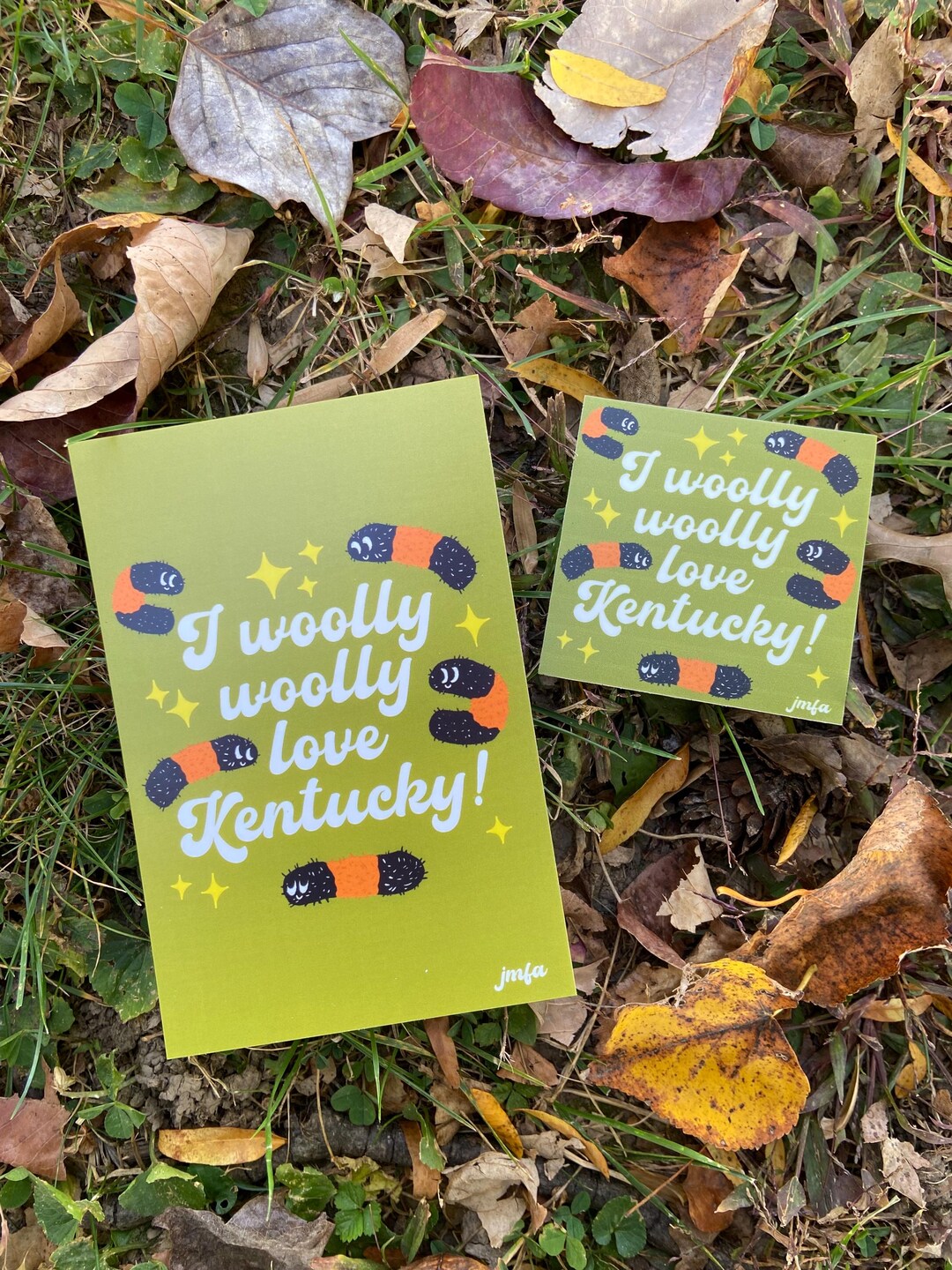 I Woolly Woolly Love Kentucky Woolly Bear/woolly Worm Print or Sticker ...