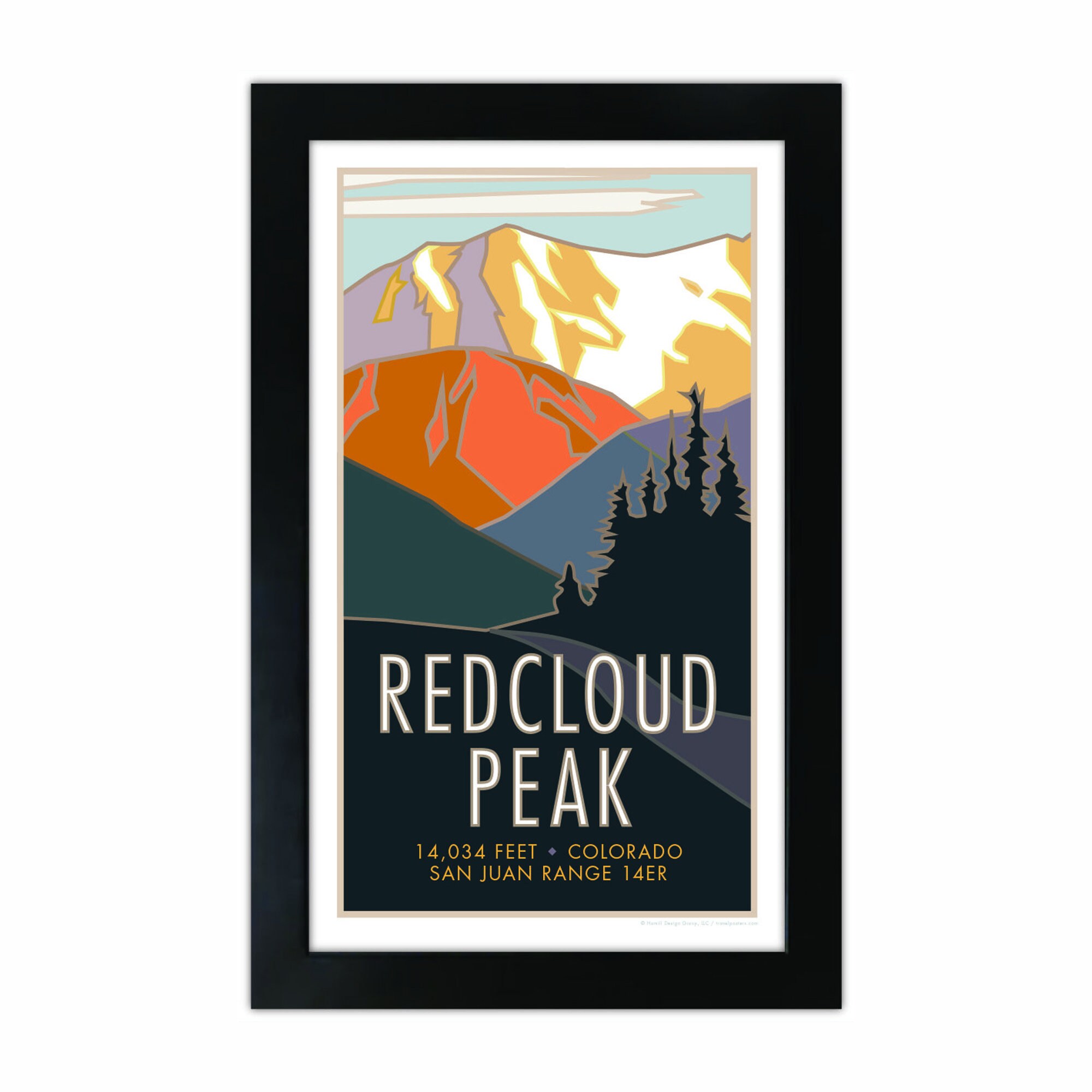Redcloud Peak 14er Poster - Etsy