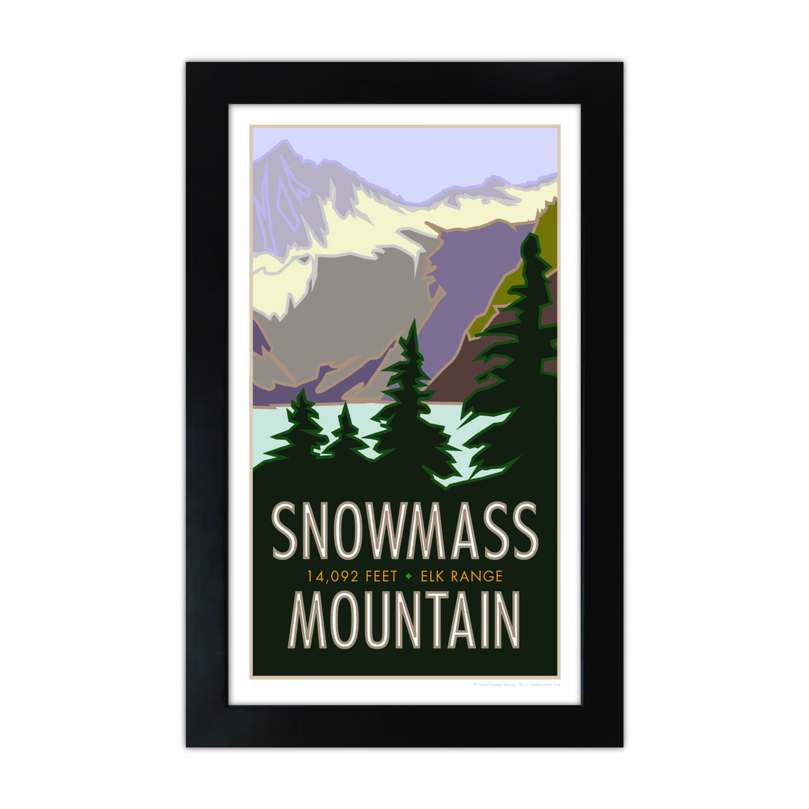 Snowmass Mountain 14er Poster - Etsy