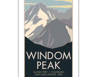 Pikes Peak 14er Poster - Etsy