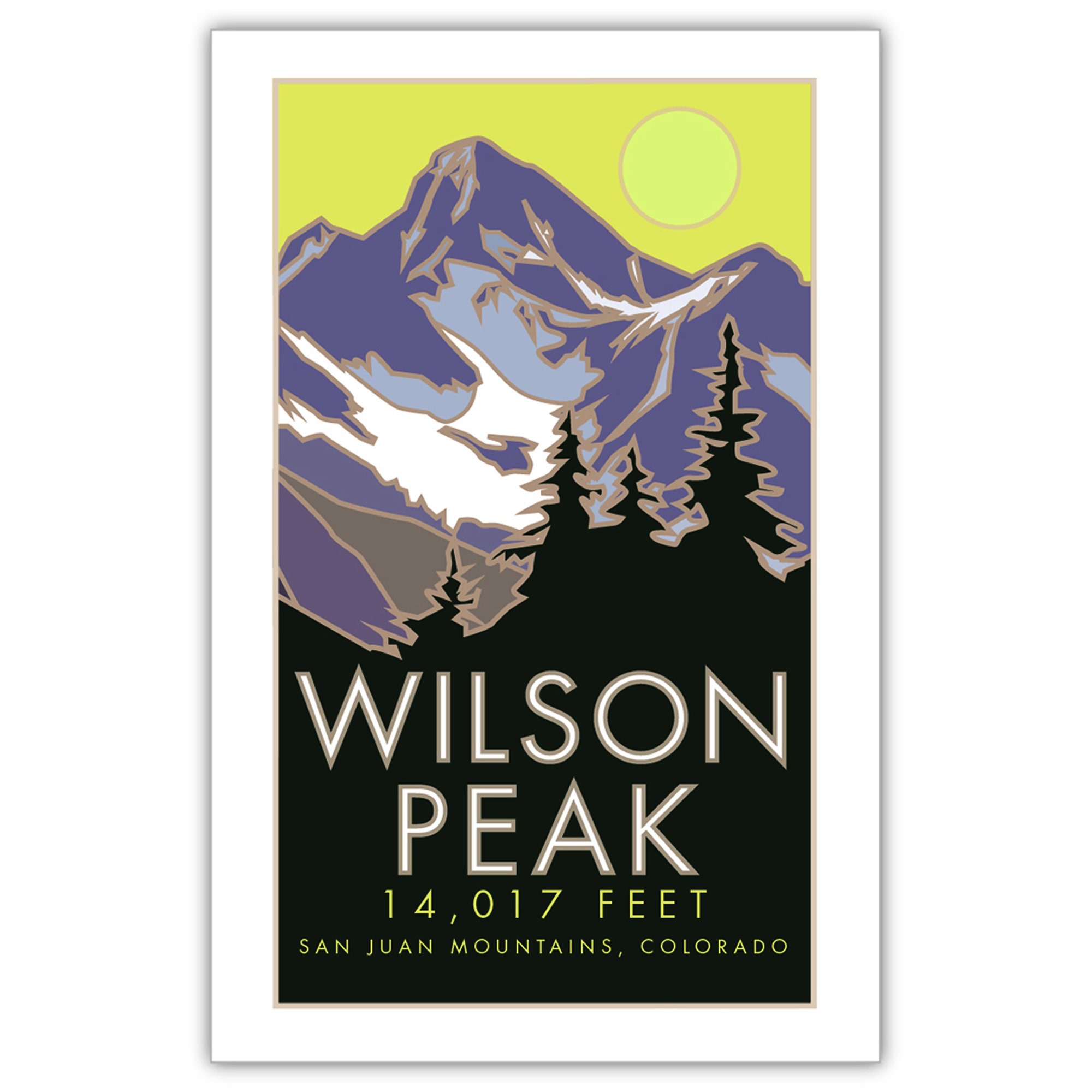 Wilson Peak 14er Poster - Etsy