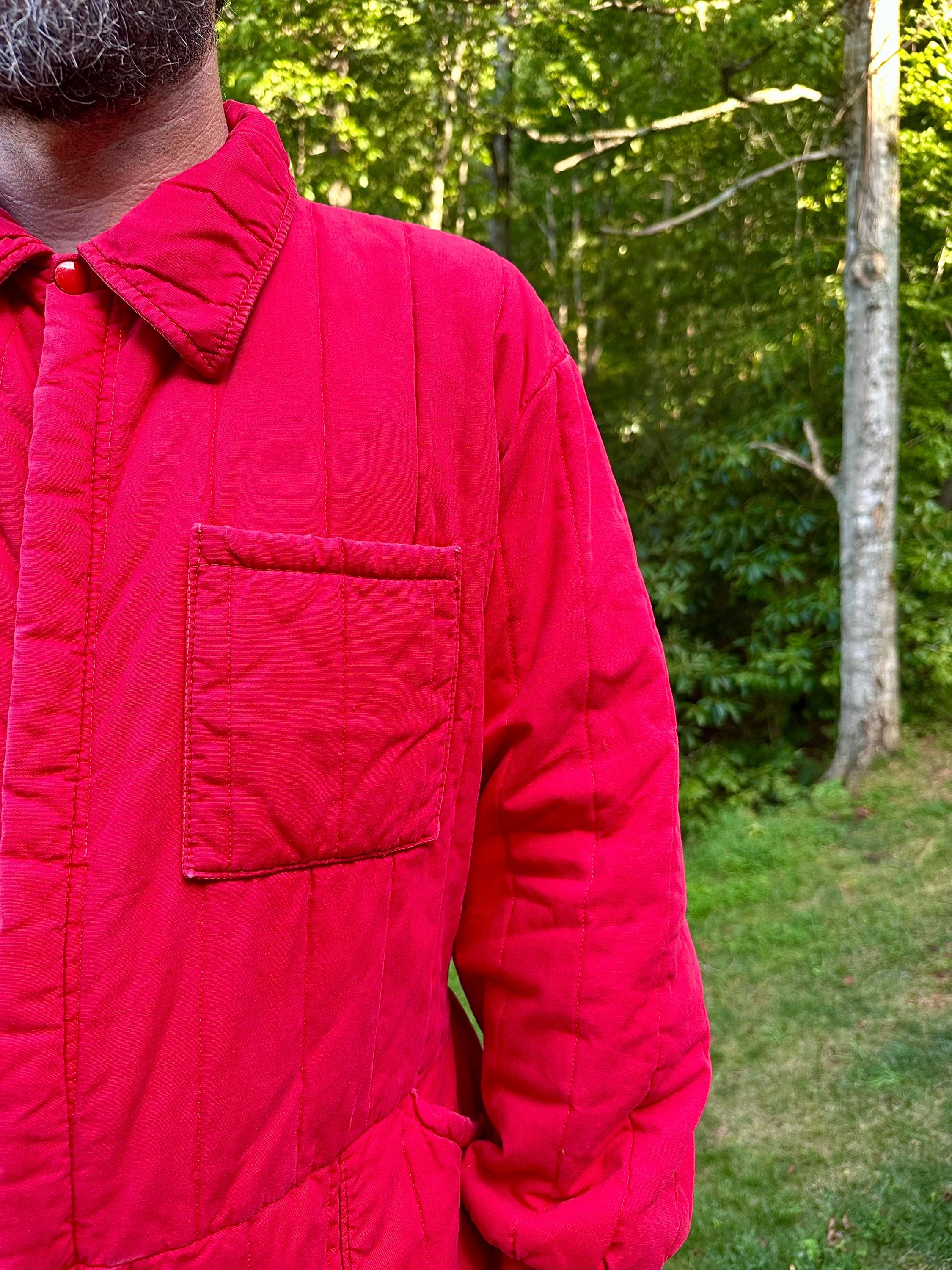 Vintage Red Quilted Insulated Coveralls: 1970s Retro Snowsuit - Etsy