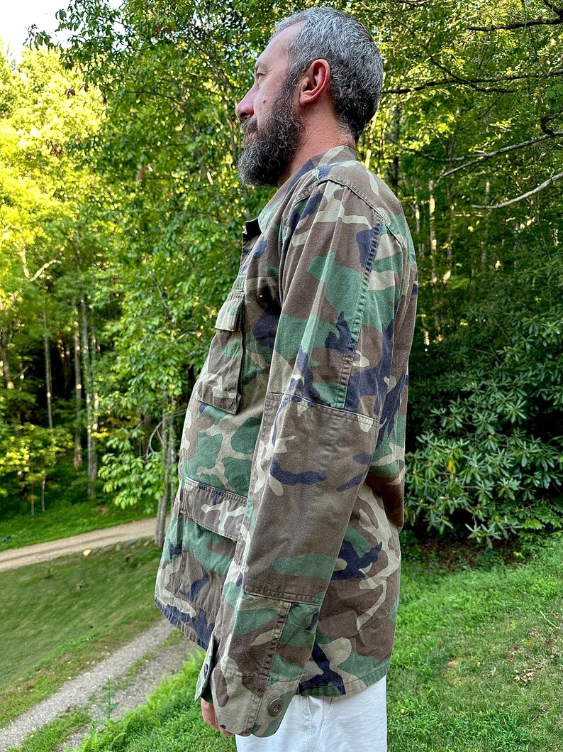 Vintage U.S. Army BDU Jacket: Woodland Camo Military Field Coat, Medium ...