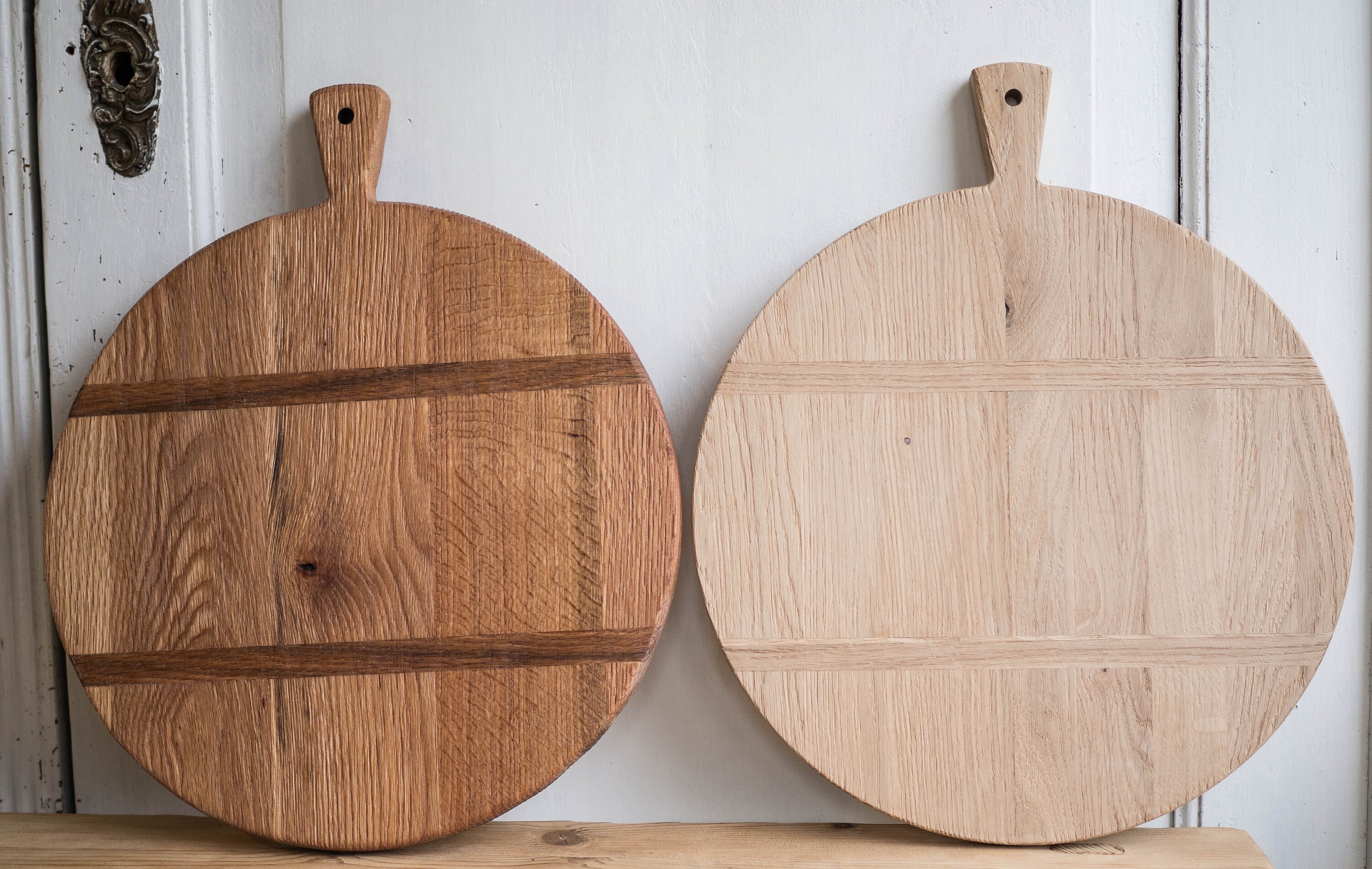 L Round Hardwood Bread Boardhandmade Chopping Boardcutting - Etsy