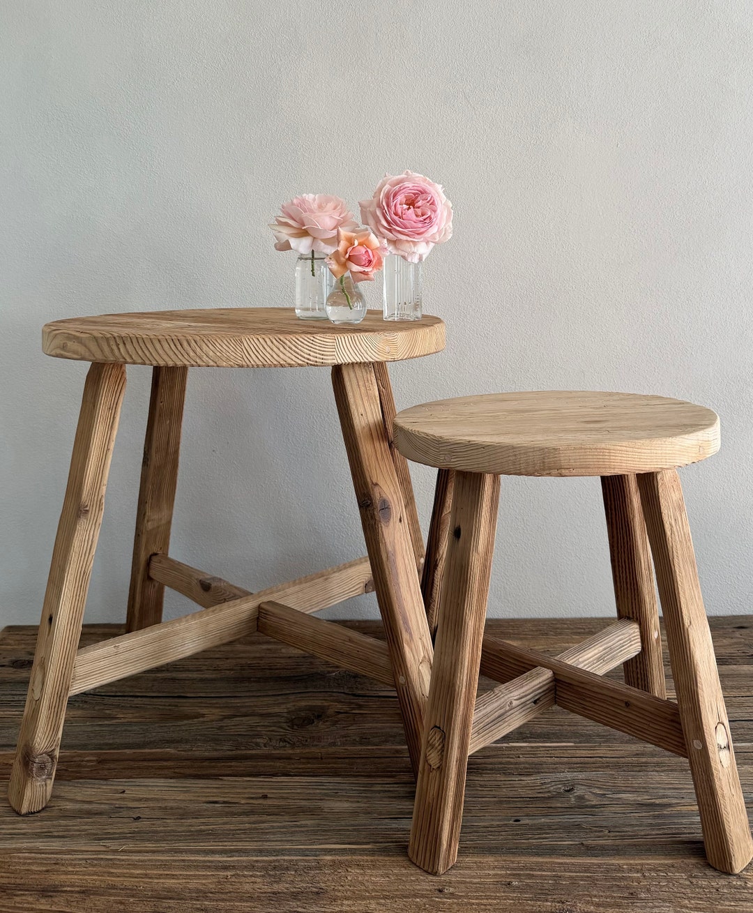 Handmade Wooden Table / Stool,spruce Barn Wood,living Room Furniture ...