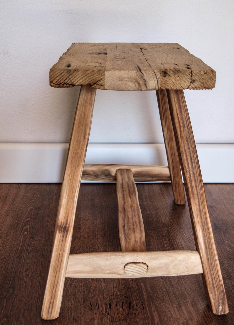 Handmade wooden stoolmilkingspruce barn woodbathroom | Etsy