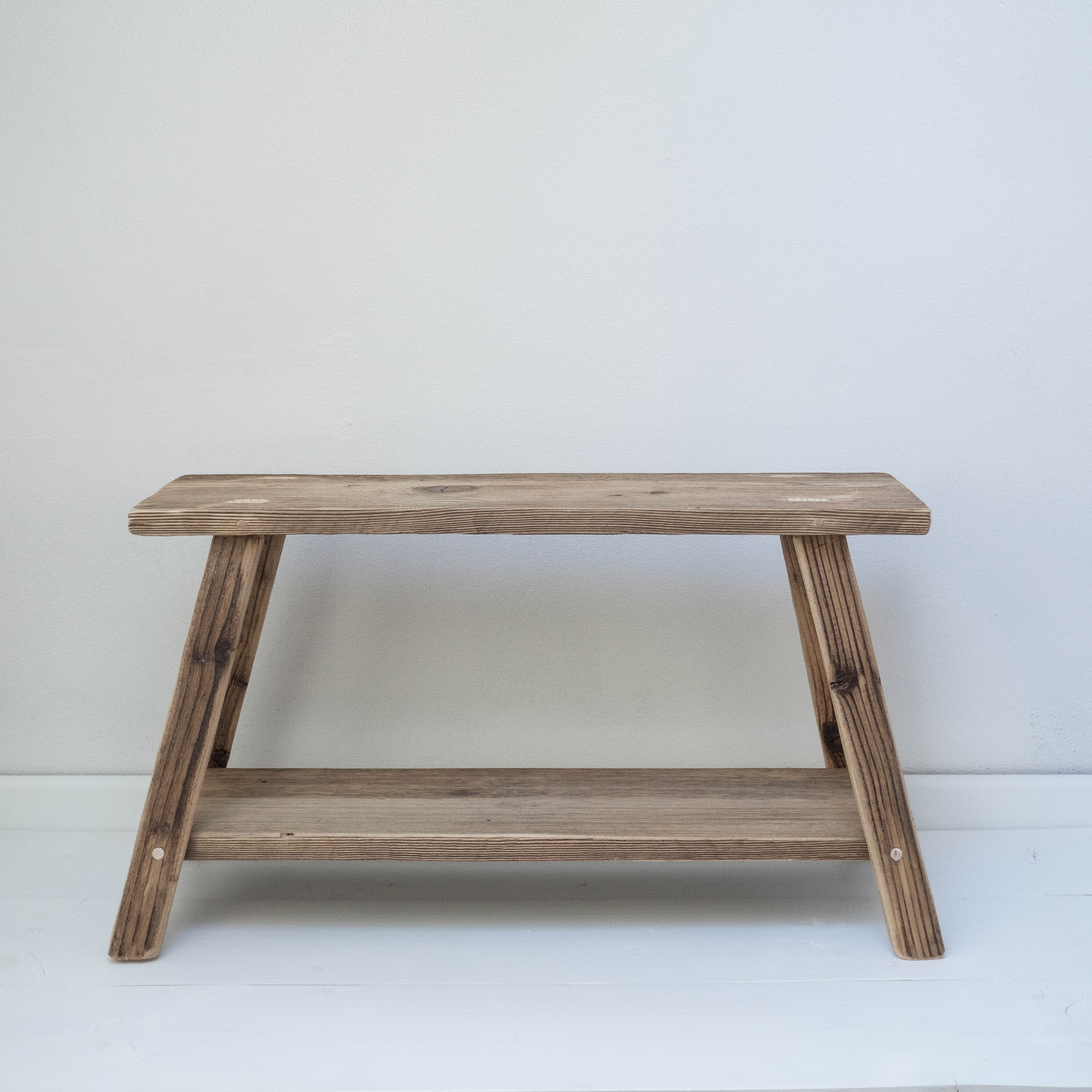 Handmade Wooden Bench, Bedside Stool With Shelf, Coffee Table, Spruce ...