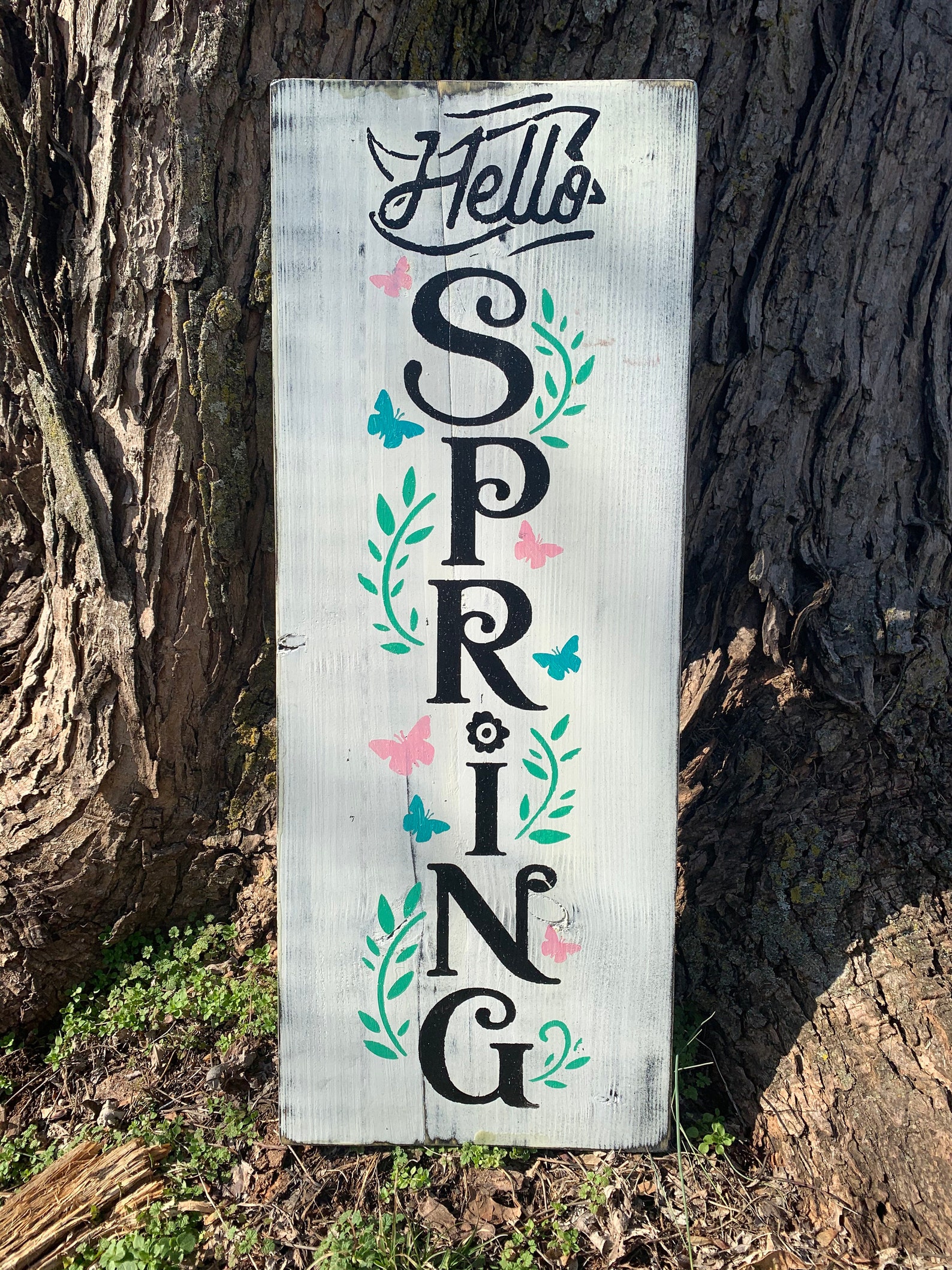 Reversible Spring Sign Welcome Sign Summer Welcome Sign - Etsy