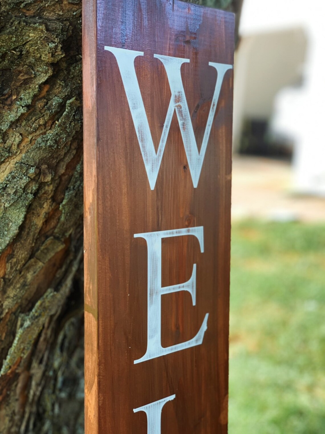 WELCOME SIGN Vertical Wooden Sign Welcome Sign for Front - Etsy
