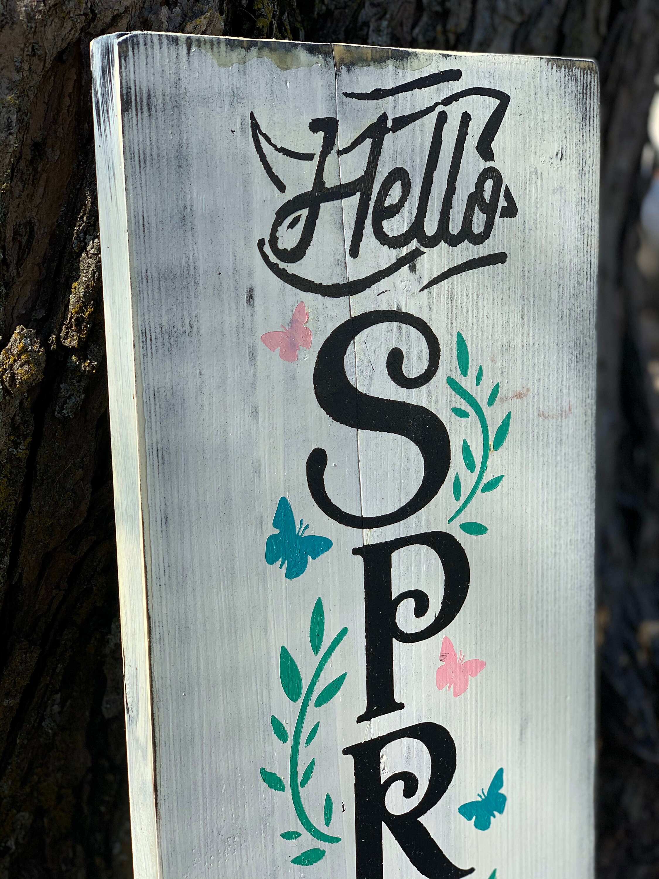 Reversible Spring Sign Welcome Sign Summer Welcome Sign - Etsy