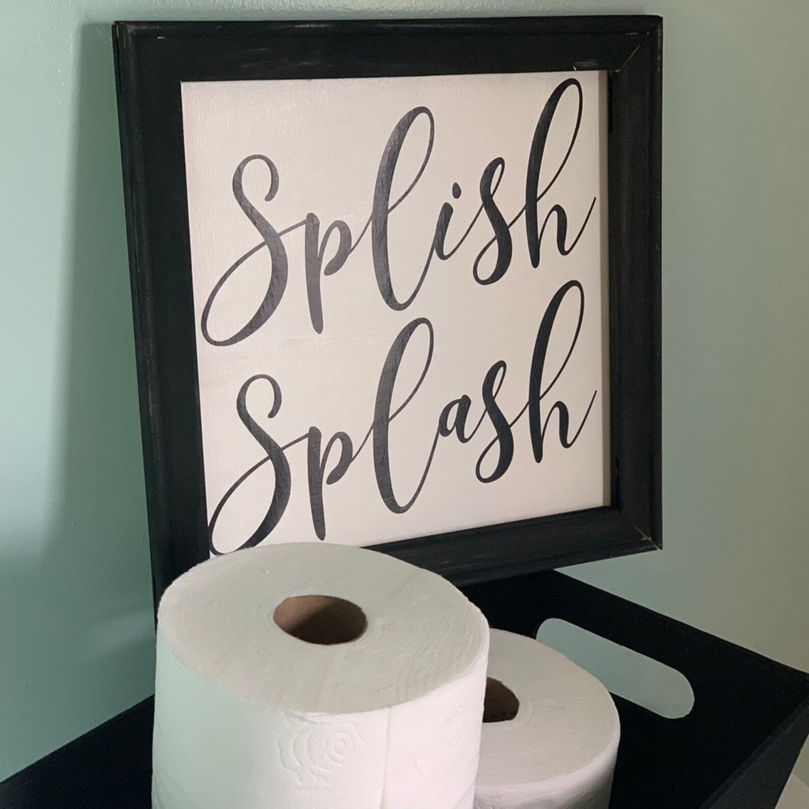 Splish splash Bathroom Wall Decor Framed Bathroom Sign | Etsy