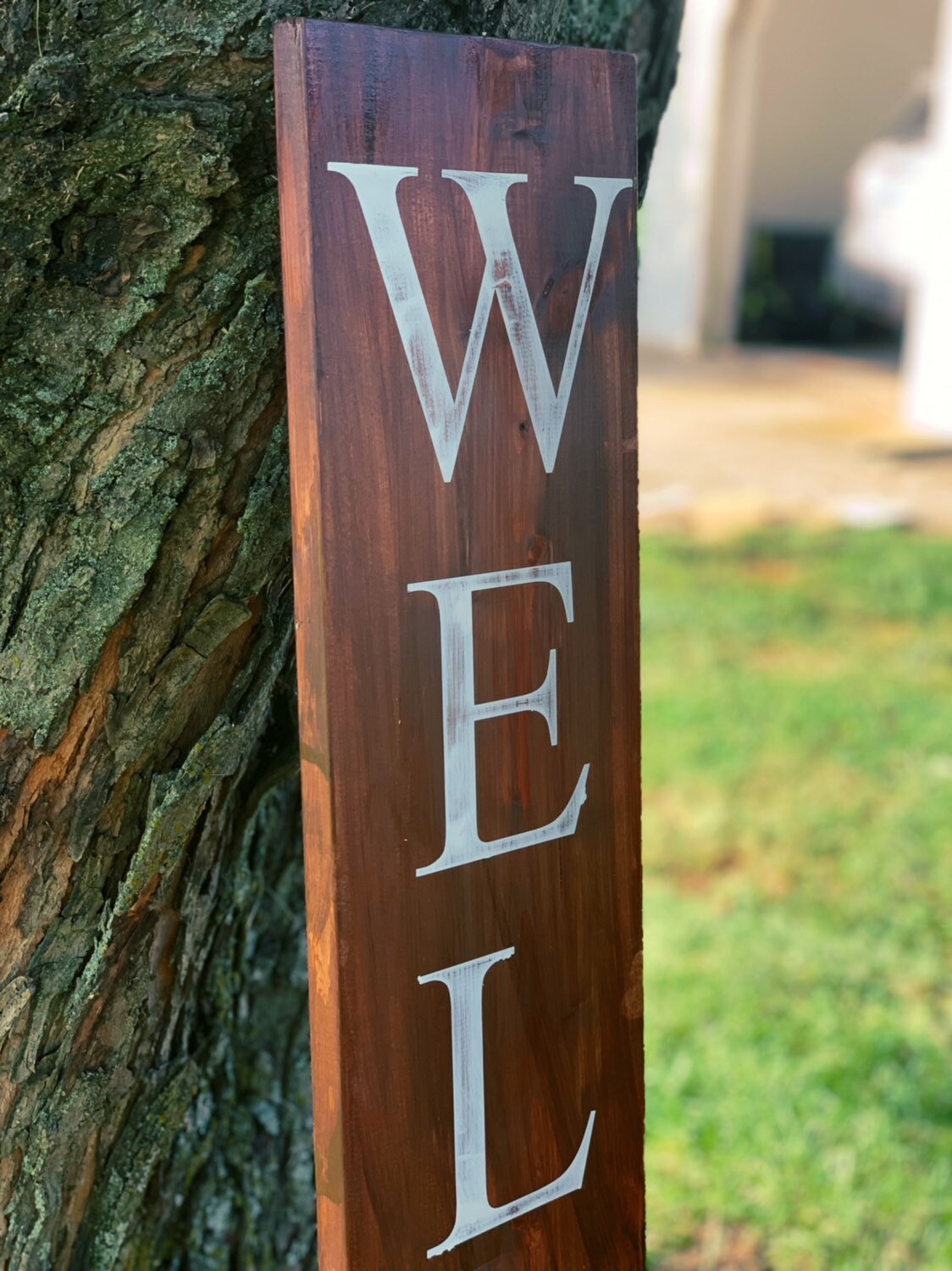 WELCOME SIGN Vertical Wooden Sign Welcome Sign for Front - Etsy