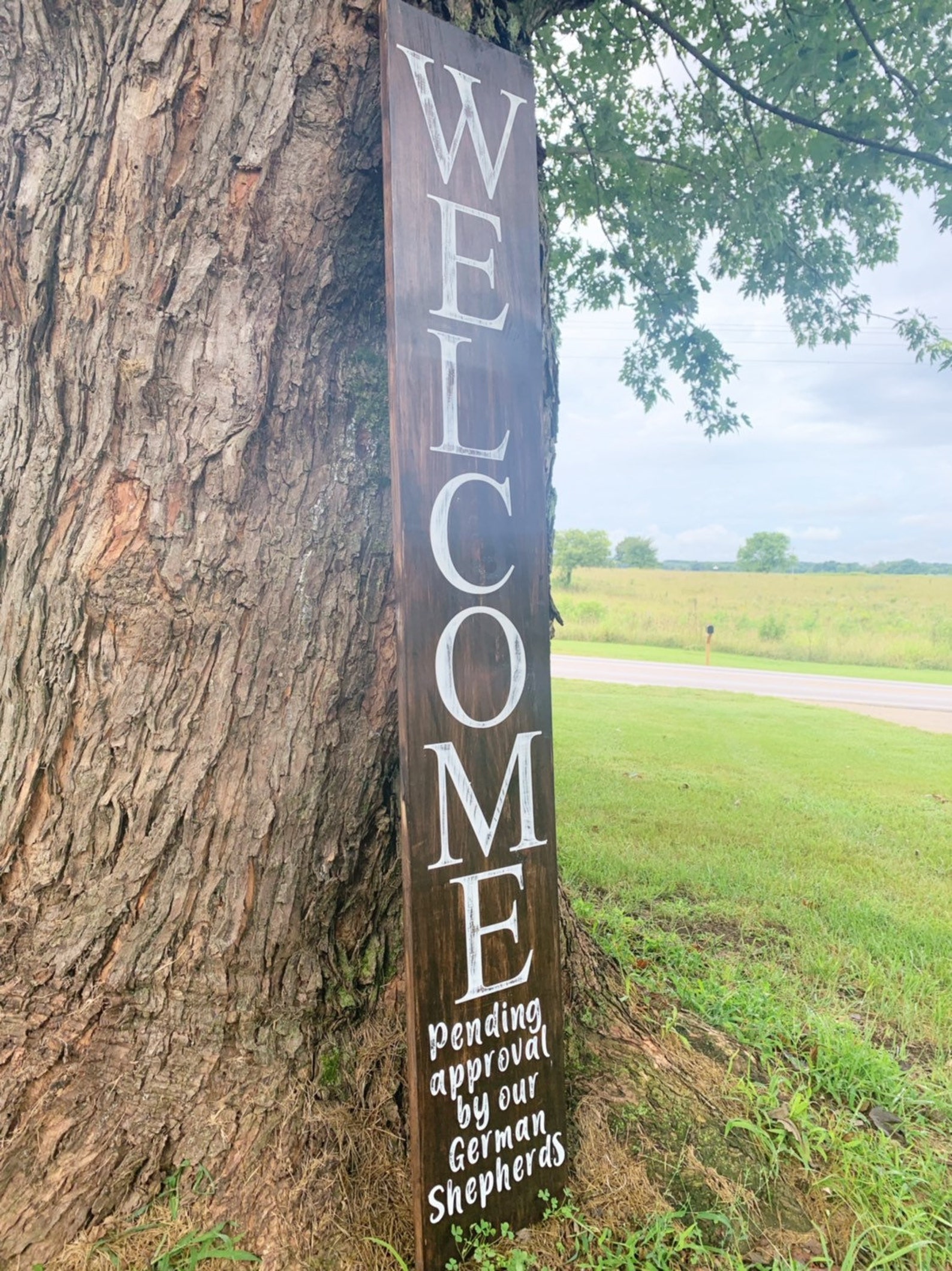 Welcome Dog Sign for Porch Pending Approval by Our Dogs - Etsy