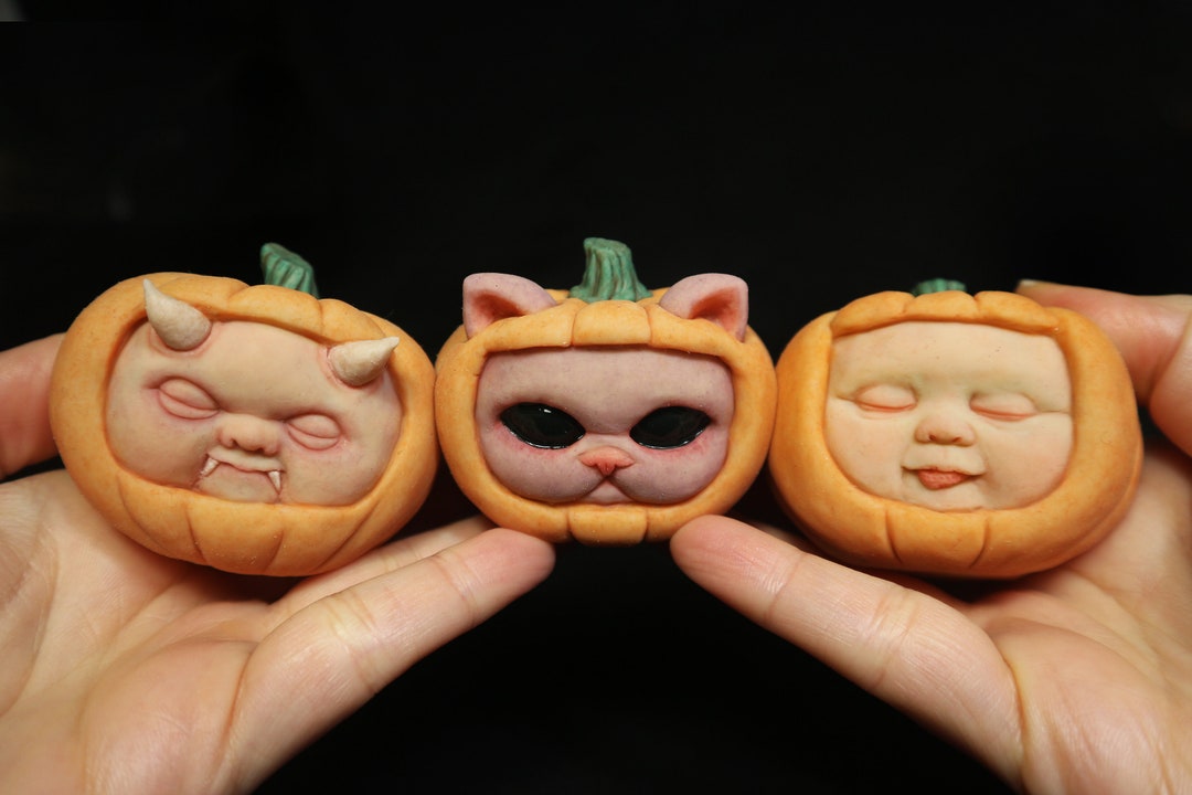 Soft & Squeezy Silicone Pumpkins pumpkin Demon Baby, Pumpkin Kittie ...