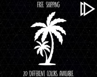 Small Palm Tree Car Decal | Etsy