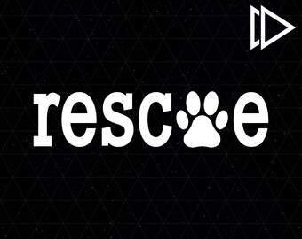 Rescue Dog Car Decal | Etsy
