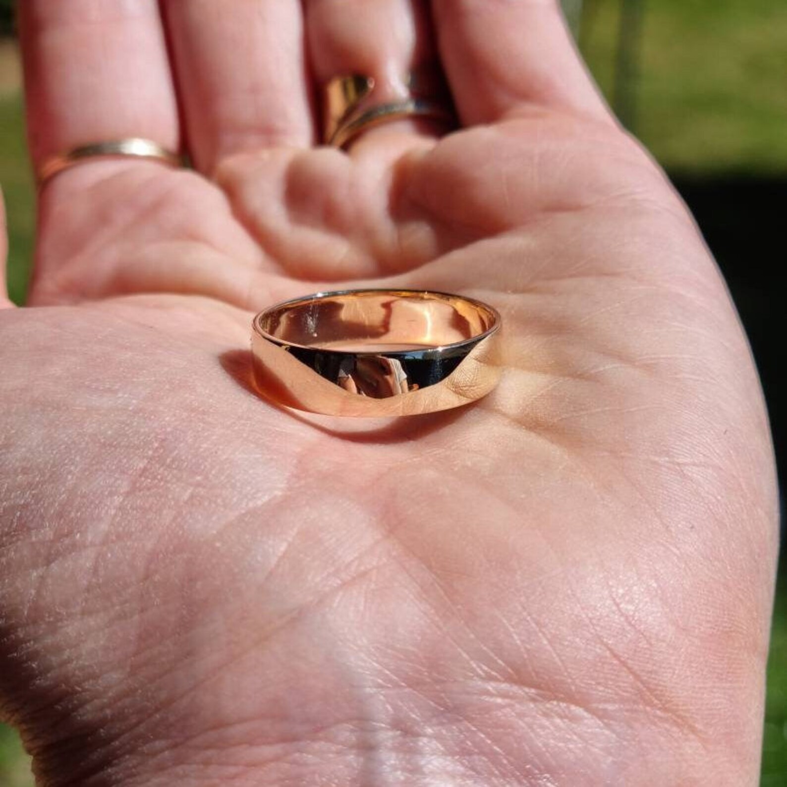 Your Own Gold Wedding Ring / Made Using Your Gold / Flat - Etsy UK