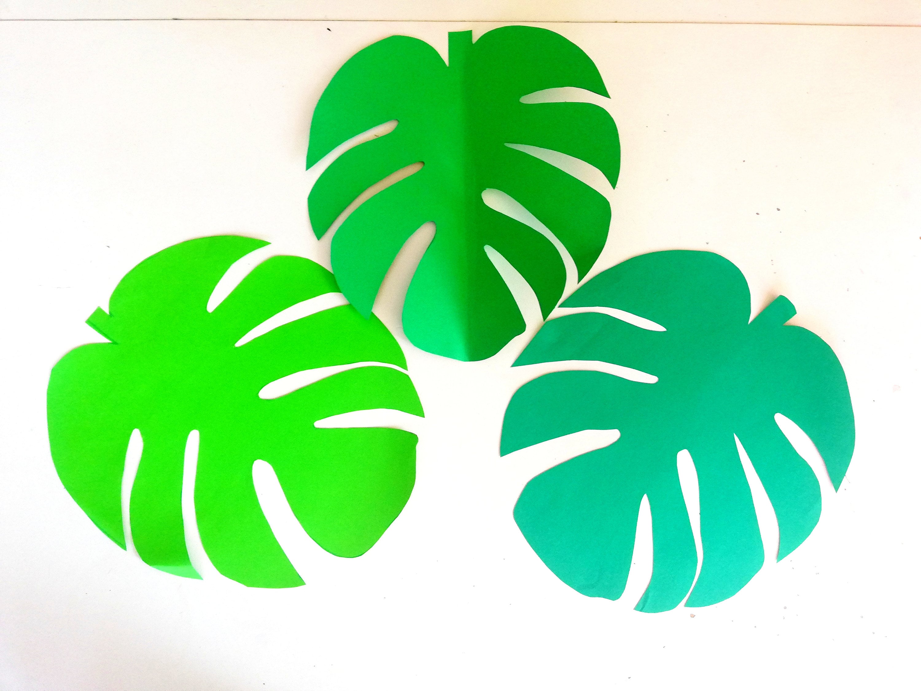 Tropical Palm Leaf Green Leaves Large Paper Leaves Flower | Etsy