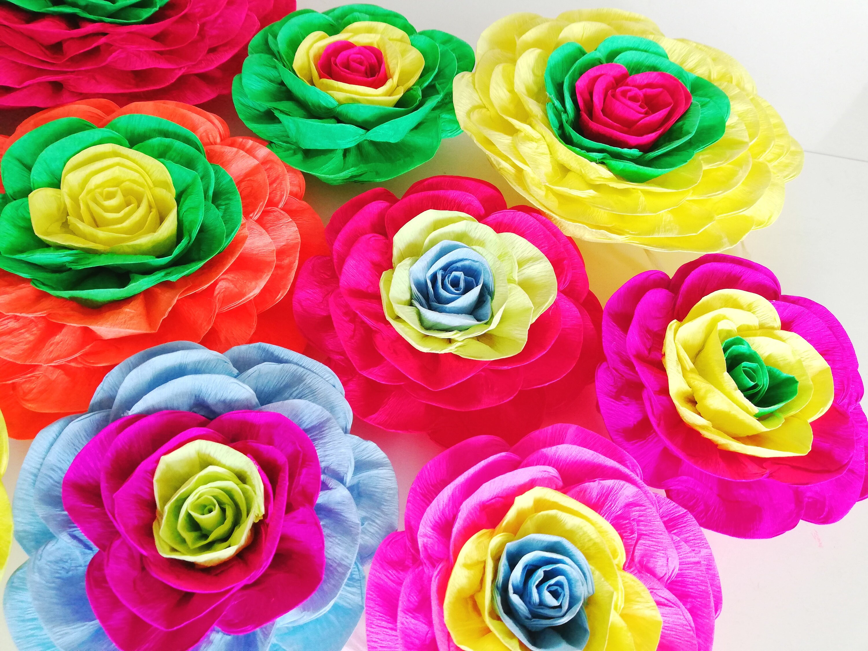 10 Mexico large paper flowers Fiesta wedding backdrop decor | Etsy