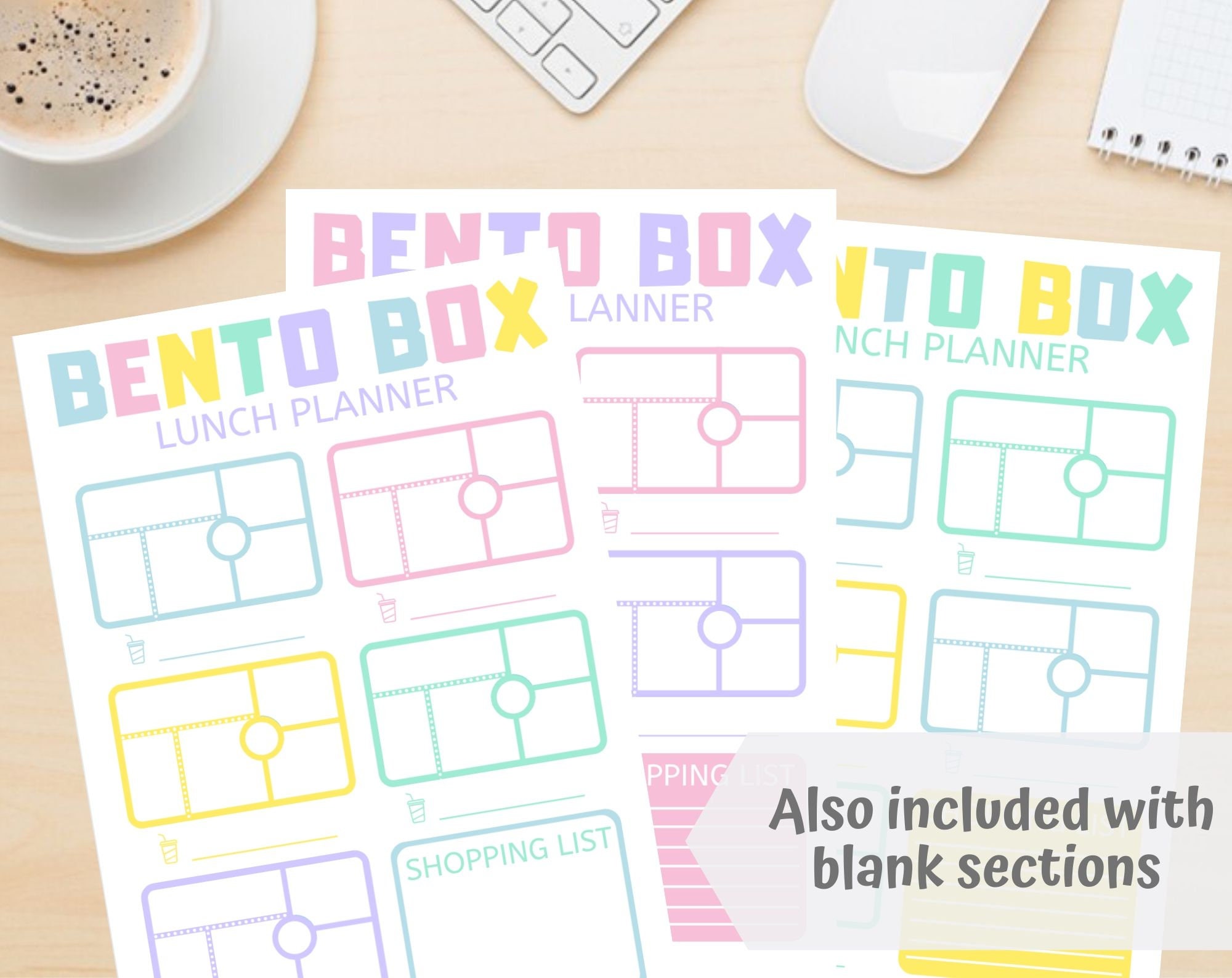 Bento Box Weekly Lunch Box Planner Yumbox Original & Panino | Etsy