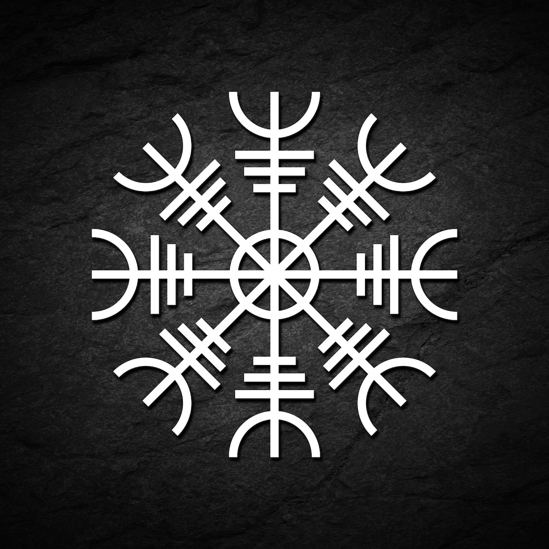 Aegishjalmur / Helm of Awe Decal Sticker Ancient Norse Symbol Premium ...