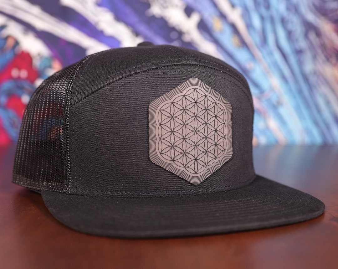 Sacred Geometry Hat Flower of Life Design Patch Sacred G Festival Hat ...