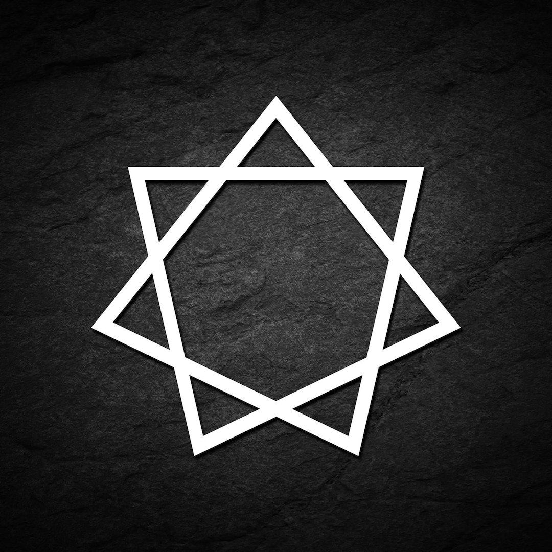 Heptagram / Septagram Seven Pointed Star Decal Sticker | Occult Magick ...