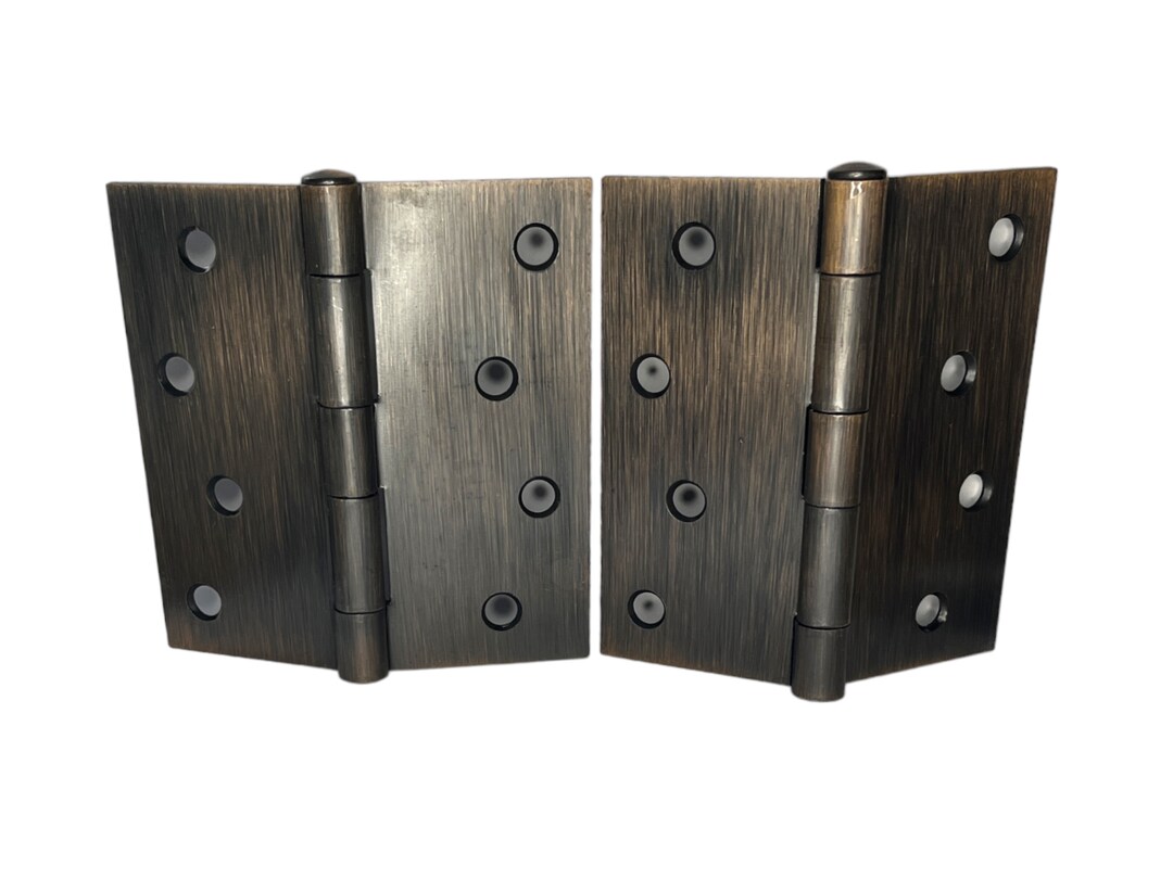Antique Bronze Finish Hinges 4 Staggered Holes4" Plain Bearing New Old ...
