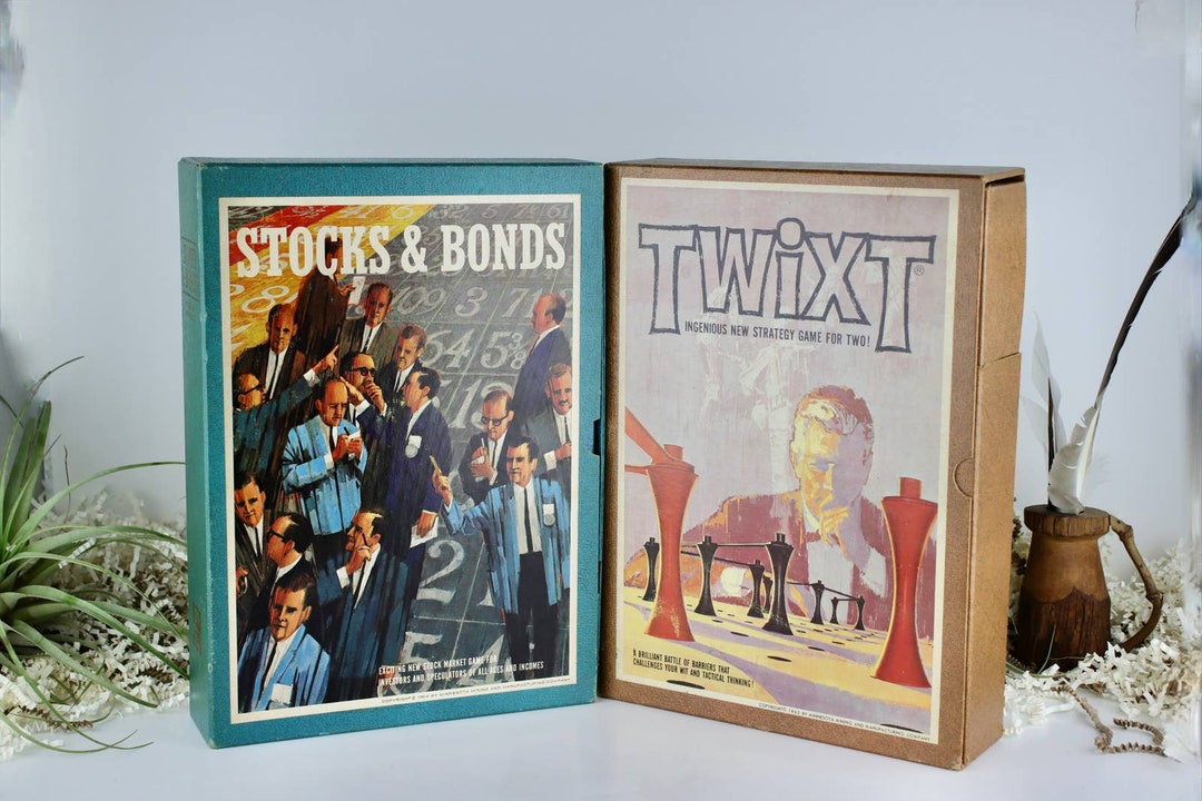 3M Bookshelf Board Games Vintage Twixt and Stocks and Bonds Set of 2 - Etsy