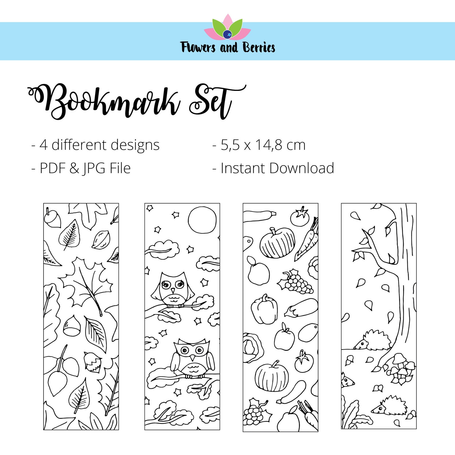 Zentangle Digital Bookmarks / Lesezeichen AUTUMN / printable PDF & JPG ...