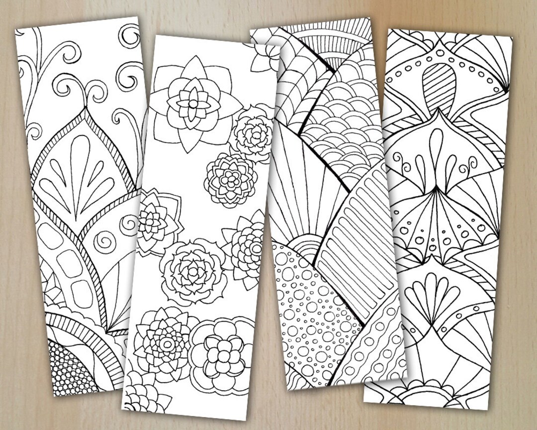 Zentangle Digital Bookmarks / Lesezeichen FLOWERS Vol.2/ zum downloaden ...