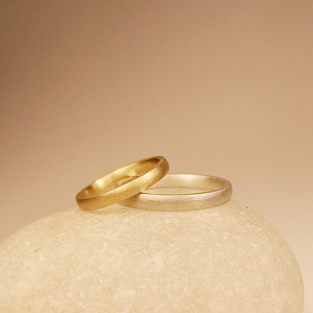 G18 GERADE & GERUNDET – Eheringe Set, schmal, schlicht, Trauringe in ...