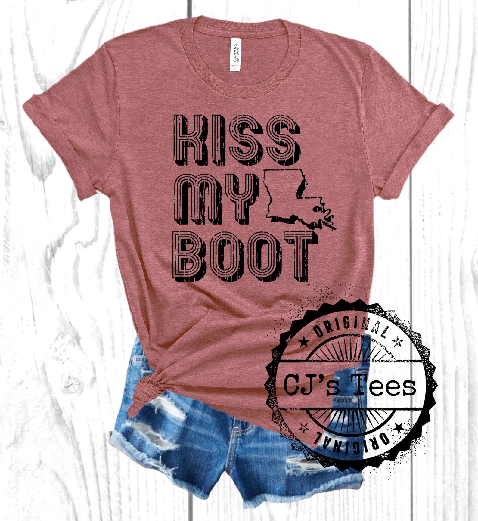 Kiss My Boot T-Shirt Louisiana Boot Tee | Etsy