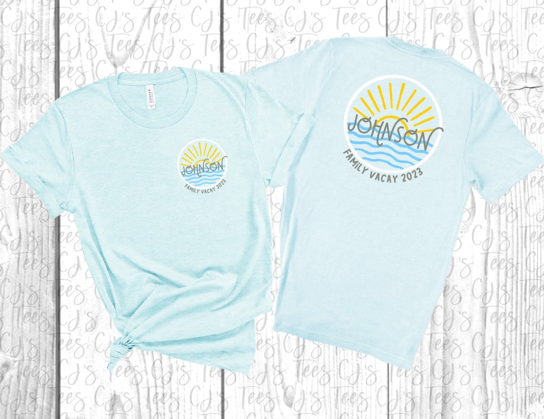 Custom Family Vacation Shirts, Personalized Beach Tees, Matching Family ...