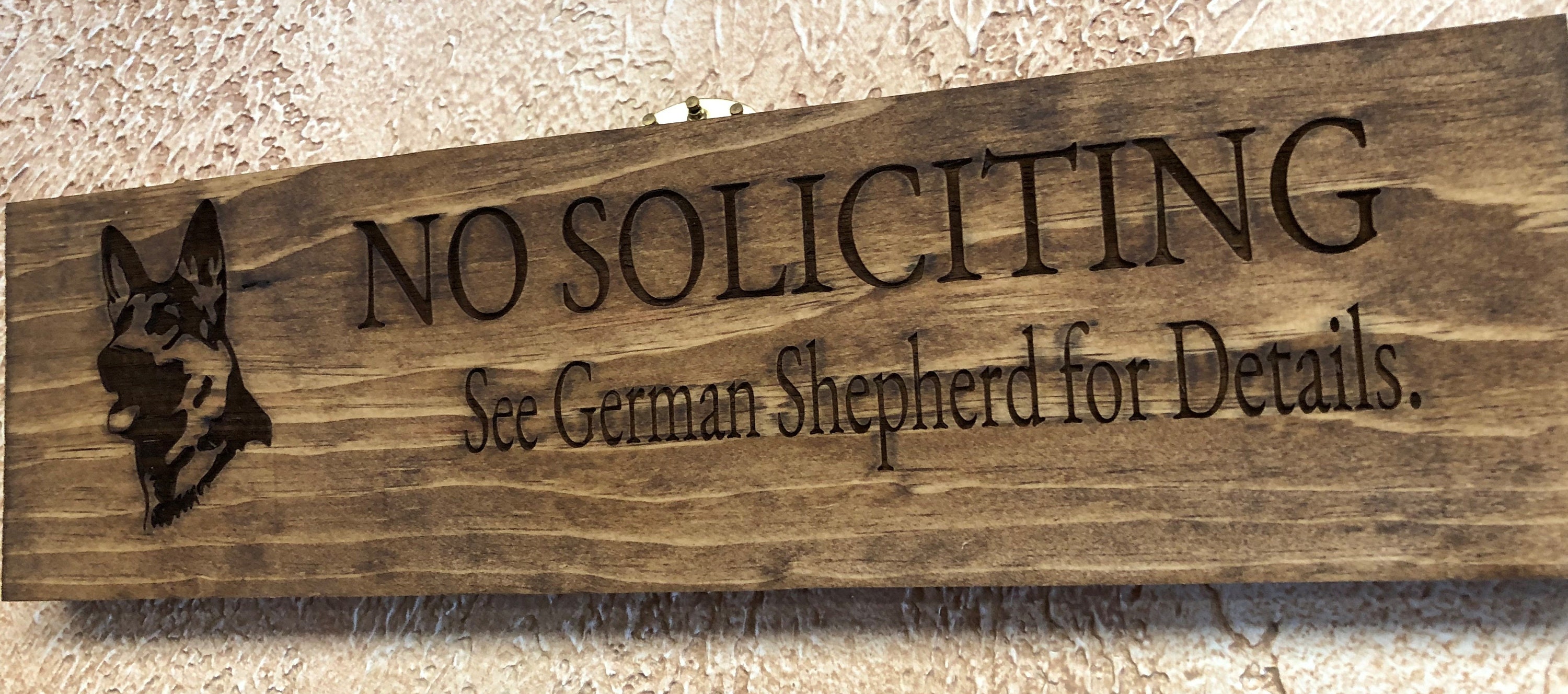 NO SOLICITING See German Shepherd for Details Sign (16in X 4.5in) - Etsy