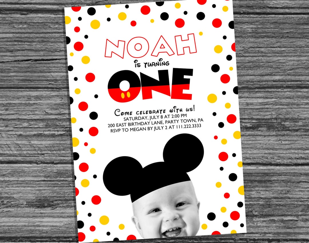 Mickey Mouse Invitation Mickey Mouse Clubhouse Mickey Mouse Invite ...